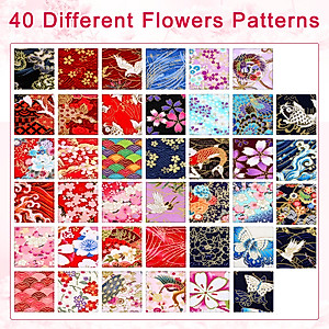 Peryiter 40 Pcs Cotton Jelly Fabric Roll Quilting Strips Different Patterns Patchwork Craft Sewing Supplies for Quilters Crafting Sewing DIY Crafts, 39.37 x 2.56 Inches(Japanese)