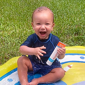 Thinkbaby SPF 50+ Baby Sunscreen – Safe, Natural Sunblock for Babies - Water Resistant Sun Cream – Broad Spectrum UVA/UVB Sun Protection – Vegan Mineral Sun Lotion, 3 Oz.