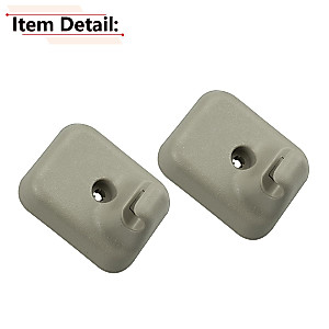 RLB-HILON Sun Visor Holder Retainer Clip AL3Z1504132AA Compatible with Ford F150 2009 to 2014 Year, Beige-Gray Color, 2PC