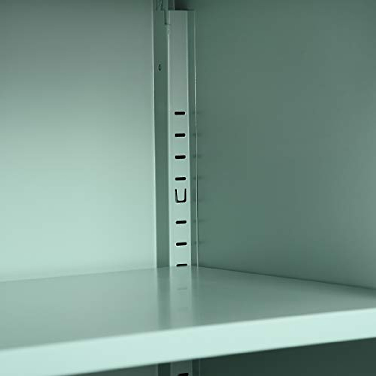 FurnitureR HouseinBox Double Door Locker Modern Style Metal Cabinet with 3 Shelves for Living Room, Bedroom and Office White…