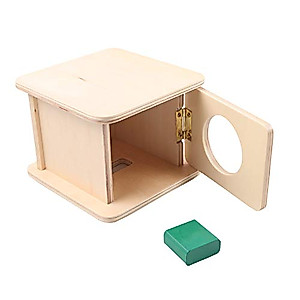 Adena Montessori Imbucare Box w/ Rectangular Prism Sliding Top Box Montessori Montessori Toys for Toddlers
