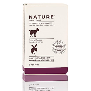 Nature by Canus Bar Soap, With Fresh Canadian Goat Milk, Vitamin A, B3, Potassium, Zinc, and Selenium White Goat's Milk, 5 Ounce (Pack of 1) (Model: 9924)