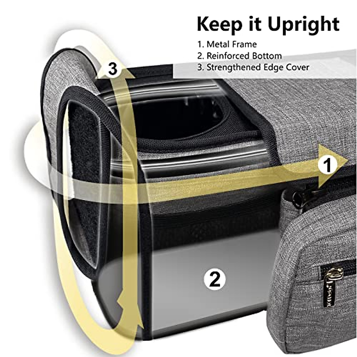 TOPDesign Universal Baby Stroller Organizer, Stroller Caddy with Heightened Insulated Cup Holders & Non-Slip Secure Hooks Accessories, Fits Most Strollers, Machine Washable (Blue)