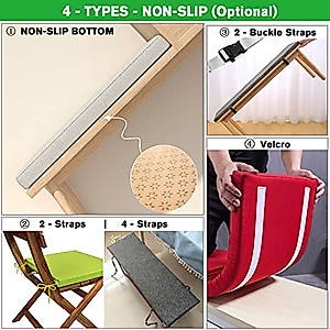 Custom Size Cushion for Bench, Indoor Patio Furniture Seat Cushion, Personalized Bench Cushions, Washable Removable Chair Pad, Optionally Add Piping (Black)