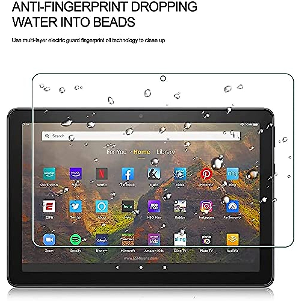 KONCOOL [2-Pack] All-new Fire HD 10 2021/Fire HD 10 Kids/Fire HD 10 Kids Pro/Fire HD 10 Plus Screen Protector,HD Anti-Scratch Anti-Fingerprint 9H Hardness Tempered Glass (10.1 Inch)，for 2021/2023 Released