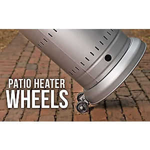 Fire Sense 61980 Patio Heater Replacement Part Accessories Universal Wheels 2-3/8" Diameter & 1 1/4" Wide for Outdoor Patio Gas Heaters - Set of 2 Wheels