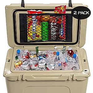 2 Pack Cooler Storage Nets for Dry Storage and Organization Cooler Organizer Camping Cooler Accessories Durable and Resilient