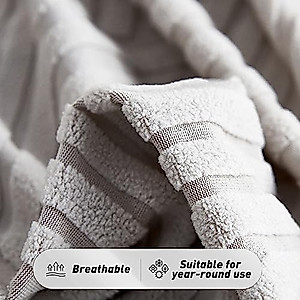 GUYIRT Jacquard Pattern Sectional Couch Cover, Solid Color Washable L Shape Sofa Covers, 2 Pieces Couch Slip Cover for Kids Pet Cat-Blue-2 Seater+4 Seater