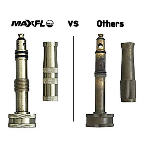 High Pressure Hose Nozzle Heavy Duty | Brass Water Hose Nozzles for Garden Hoses | Adjustable Function | Fits Standard Hoses, Garden Sprayer, Spray Nozzle, Power Washer Nozzle