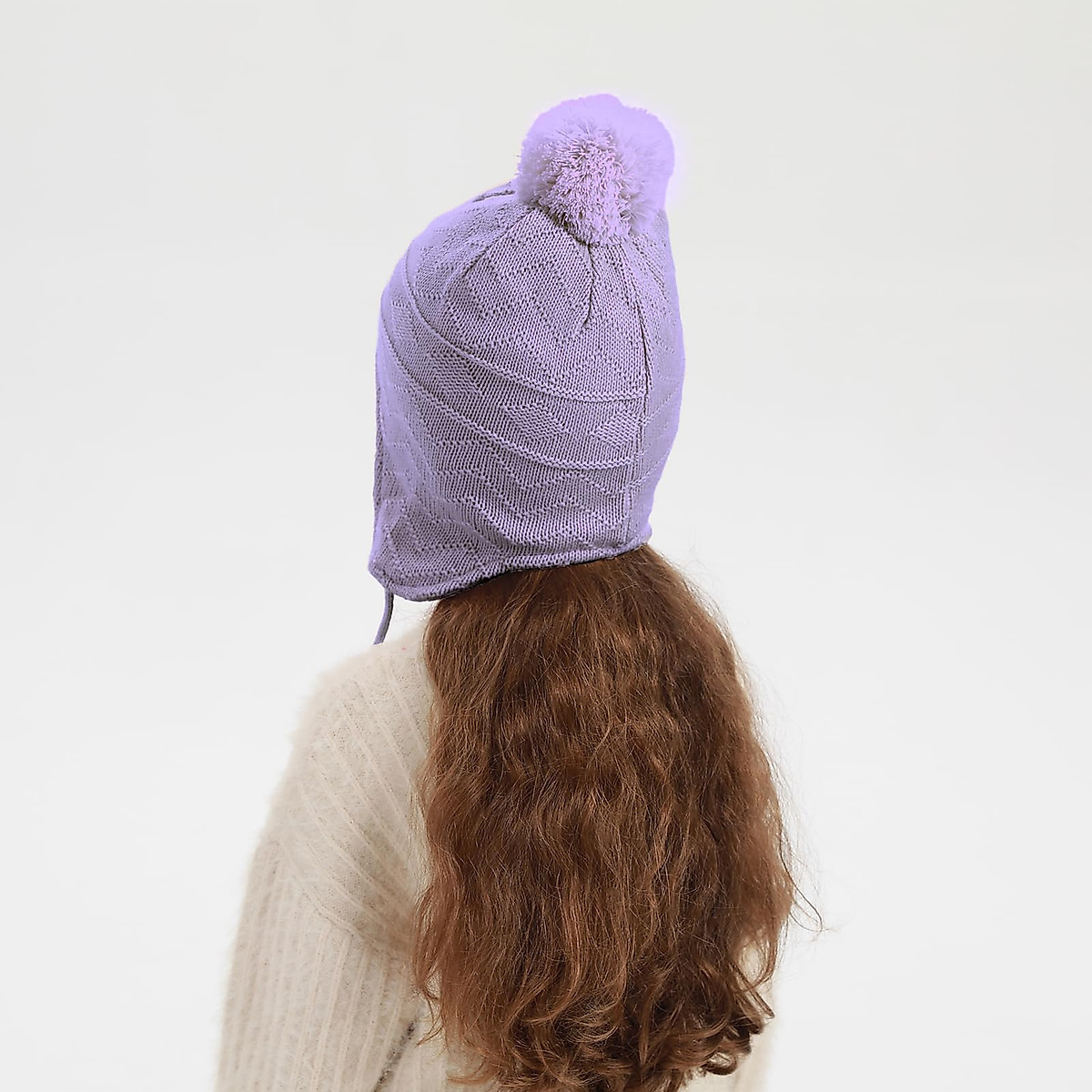 Kids Winter Beanie Hat Mittens Set Warm Fleece Hat Baby Toddler Knitted Hat & Gloves for Boys, Girls