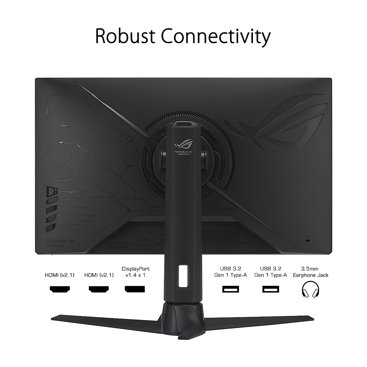 ASUS ROG Strix 27” 1440P Gaming Monitor (XG27AQMR) - 27”, QHD (2560 x 1440), Fast IPS, 300Hz, 1ms, G-SYNC Compatible, FreeSync Premium Pro, Extreme Low Motion Blur Sync, DisplayPort, DisplayHDR 600