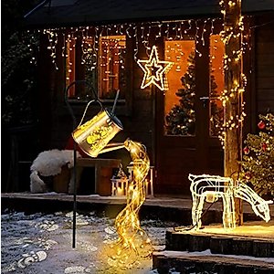 ASDFG Solar Lights Outdoor Garden Decor, Hanging Lantern Waterproof Watering Can Landscape Lights Outside Decorations for Yard Front Porch Patio Backyard Gardening Gift for Mom Grandma Women Birthday