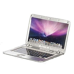 Dollhouse Miniature Laptop, silver