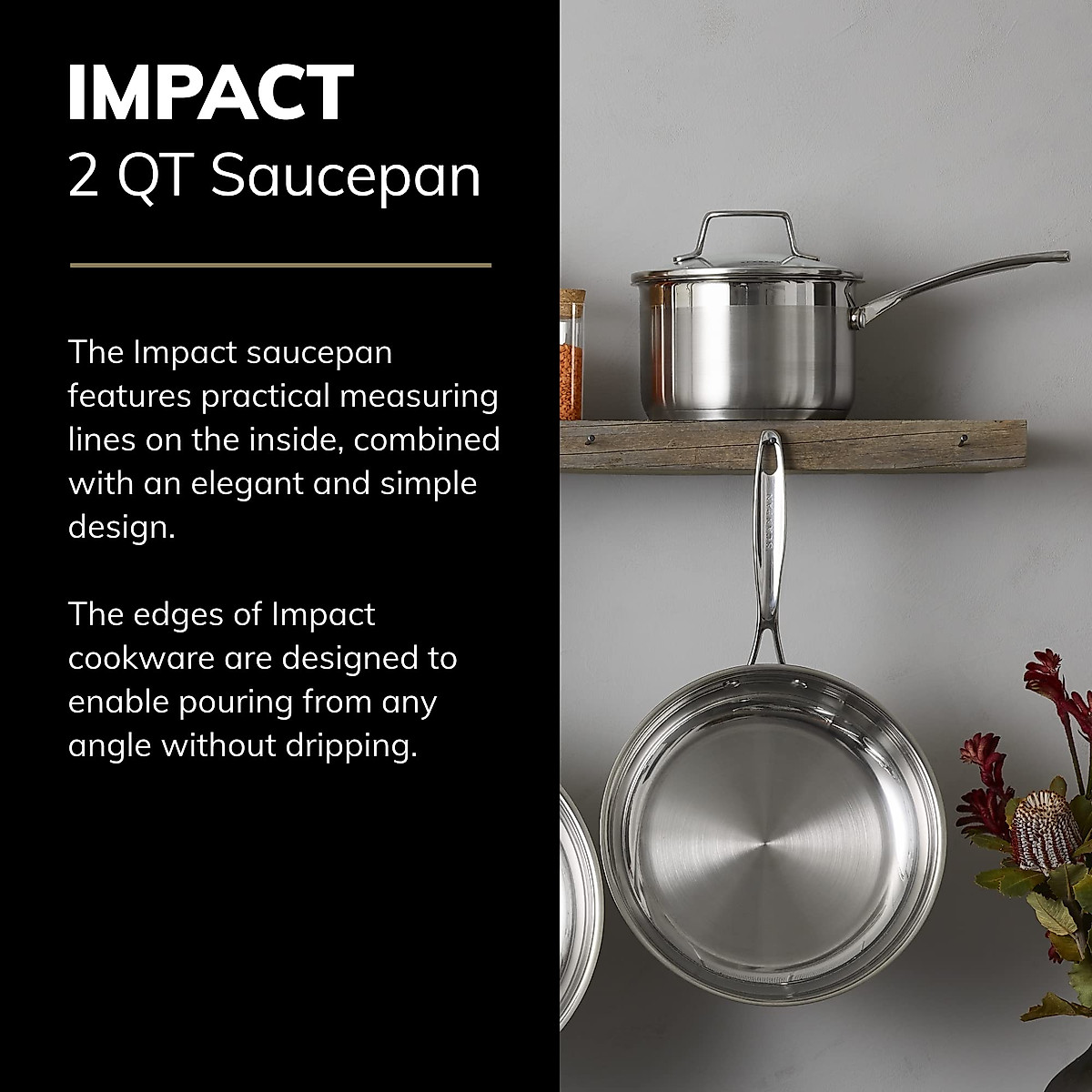 SCANPAN Impact 2 Qt. Saucepan with Lid