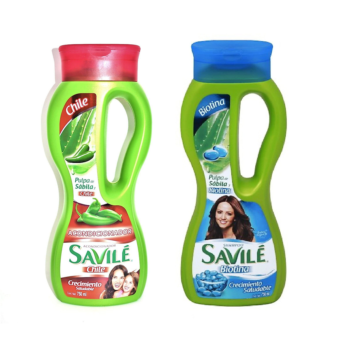 Savile Biotina Pulpa de Sabila y Chile Shampoo/Acondicionador (Shampoo and Conditioner)