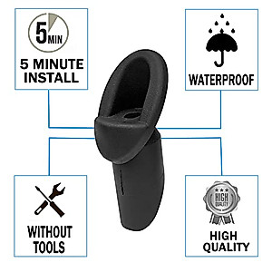 JDMCAR Antenna Ornament Replacement for 2007 2008 2009 2010 2011 2012 2013 Toyota Tundra Accessories, 86392-0C040 Tundra Manual Radio Antenna Mounted Base Bezel