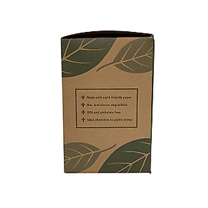 Kingseal Disposable Paper Drinking Straws, Unwrapped, WHITE, 7.75 Inch Length x 8mm Diameter, Giant" Size, White, Biodegradable, Earth Friendly, Bulk Pack - 1 Box of 350 Straws