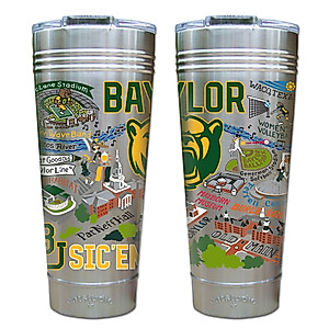 Catstudio Baylor University Collegiate Thermal Tumbler | Triple Wall Insulation With Non Slip Bottom | Great College Travel Cup for Water, Coffee, Tea, or Smoothies