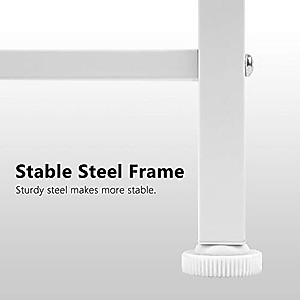 BANTI Dresser for Bedroom with 4 Drawers, Storage Tower, Organizer Unit, Fabric Dresser for Hallway, Entryway, Closets, Sturdy Steel Frame, Wood Top, Easy Pull Handle, Light Grey