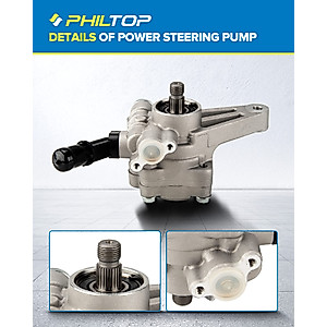 PHILTOP 21-5494 Power Steering Pump Direct Fits Accord 2008-2012 3.5L, Pilot 2009-2011, Accord Crosstour 2010 2011, Crosstour 2012 3.5L, Power Steering Asist 56110R70A11, 56110R70A12