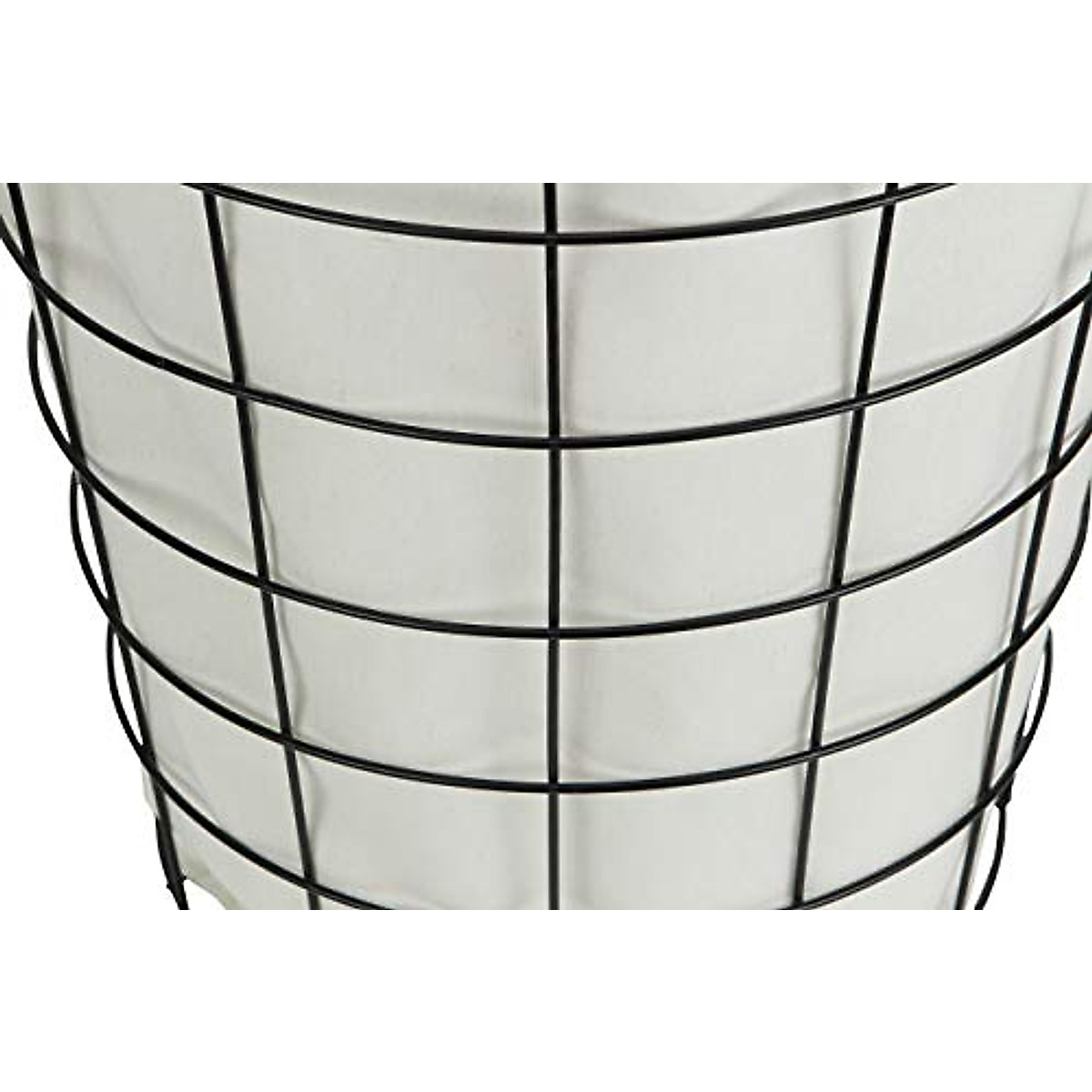 Cheung's 16S005 Lined Metal Wire Basket with Handles, Black