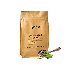 Jovvily Damiana Leaf - 4 oz - Cut & Sifted - Herbal Tea - Caffeine Free - Non-GMO