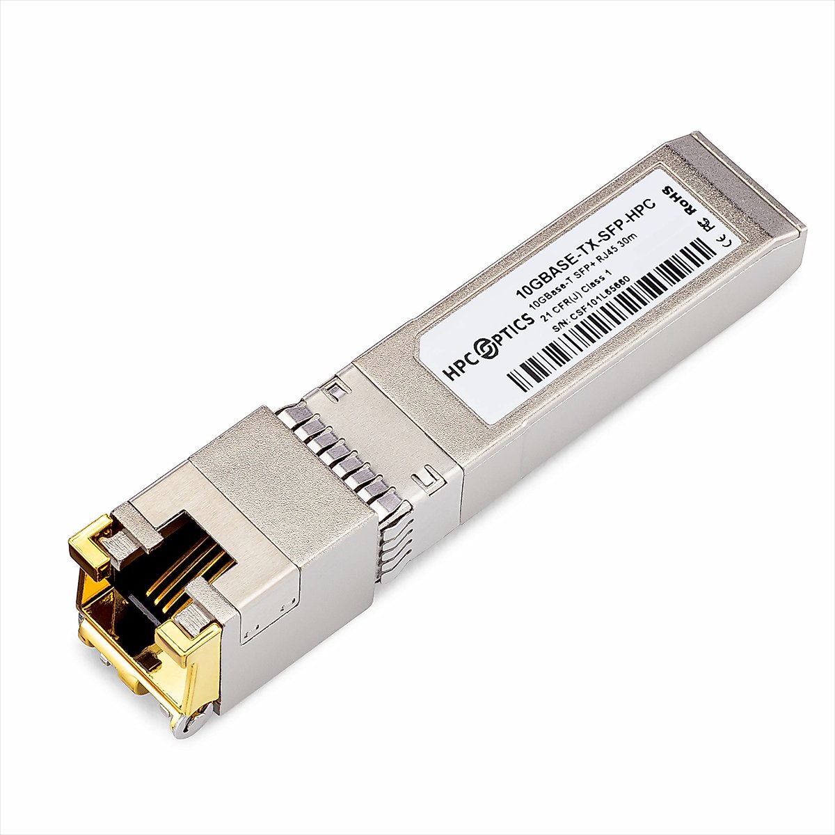HPC Optics Compatible with Fortinet FS-TRAN-SFP+GC 10GBASE-T SFP+ Transceiver | 10G TX RJ-45 Copper 30m FS-TRAN-SFP+GC-HPC