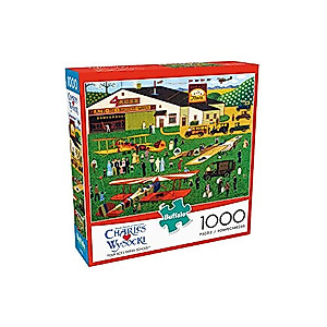 Buffalo Games - Charles Wysocki - Four Aces Flying School - 1000 Piece Jigsaw Puzzle