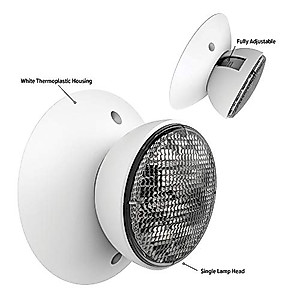 HUBBELL CIRS Emergency Light, Single Head, White