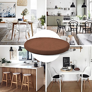 Gumcoly Memory Foam Seat Cushion 14 Inch, Round Stool Cushion, Circle Chair Pad with Removable Cover for Dining Kitchen Bar Chairs Coffee