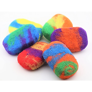 CRAFTSTARS Felted Soap Making Craft Kit, Learn to Wet Felt. for Kids and Adults, Beginners and Expert Crafters. All Materials Included with Detailed Instructions. (Rainbow)