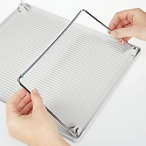 mDesign Metal Stacking Storage Organization for Shelves Inside Cabinets in Kitchen, Pantry, Cupboard, or Fridge/Freezer - Organizer Stand for Food, Plates, Bowls, Mugs, Ligne Collection - Stone Gray