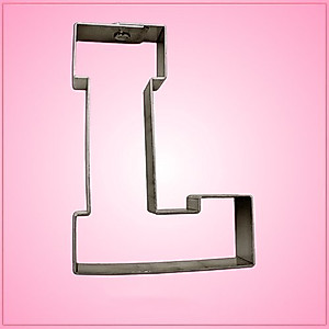Varsity Letter L Cookie Cutter 4.25 Inch (Metal) aluminum