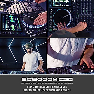 Denon DJ SC6000M PRIME –Standalone DJ Media Player with Motorized Platter, WiFi Music Streaming and 10.1-Inch Touchscreen