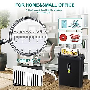 Paper Shredder, 10-Sheet Strip Cut with 3.17-Gallon Basket, P-2 Security Level, 3-Mode Design Shred CD and Credit Card, Durable&Fast with Jam Proof System, Paper Shredder for Home Office (ETL)