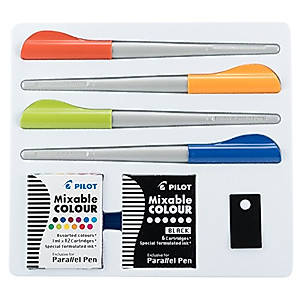 PILOT Enso Parallel Pen Hand Lettering Calligraphy Set - Amazon Exclusive Kit!; 4 Nib sizes (1.5mm, 2.4mm, 3.8mm, 6.0mm) Calligraphy, Hand Lettering or Whatever Your Muse Inspires (10678)