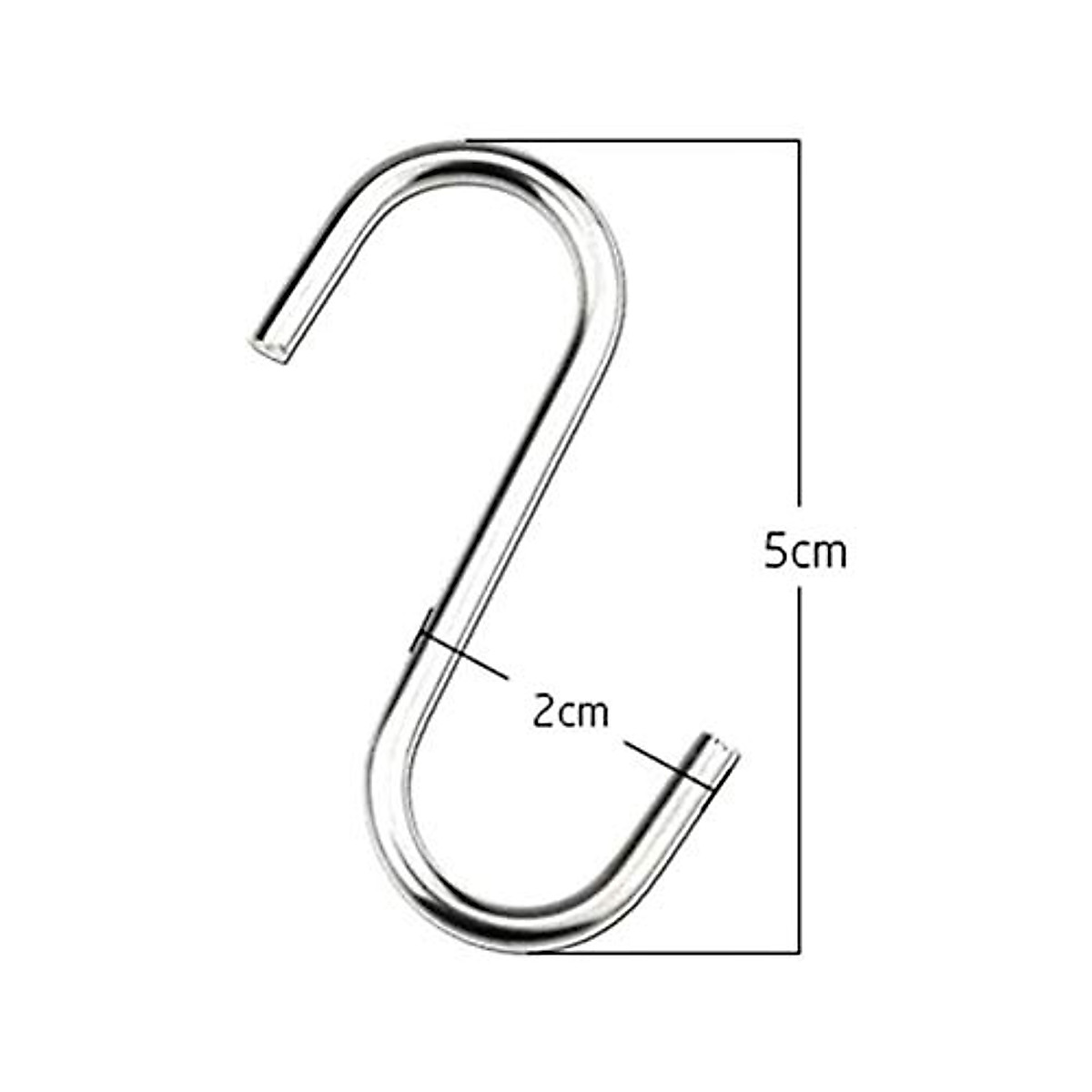 S Shaped Hooks Small, S Hooks Metal Hanging Hooks Stainless Steel Kitchen Pot Pan Hanger for Bedroom Bathroom Garden and Office Prime 35 Piece