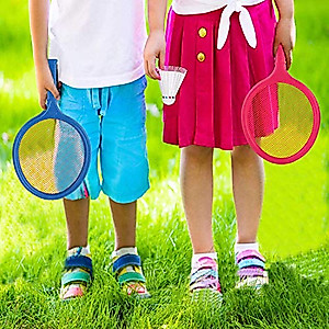 Badminton Racket Set for Kids, Toddlers with 2 Paddles, Ball and Birdie - Junior Kindergarten Student Outdoor Sports Tennis Racquet Play Game Beach Toys