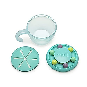 melii Abacus Snack Container with lid for Kids Toddlers and Baby (Blue)