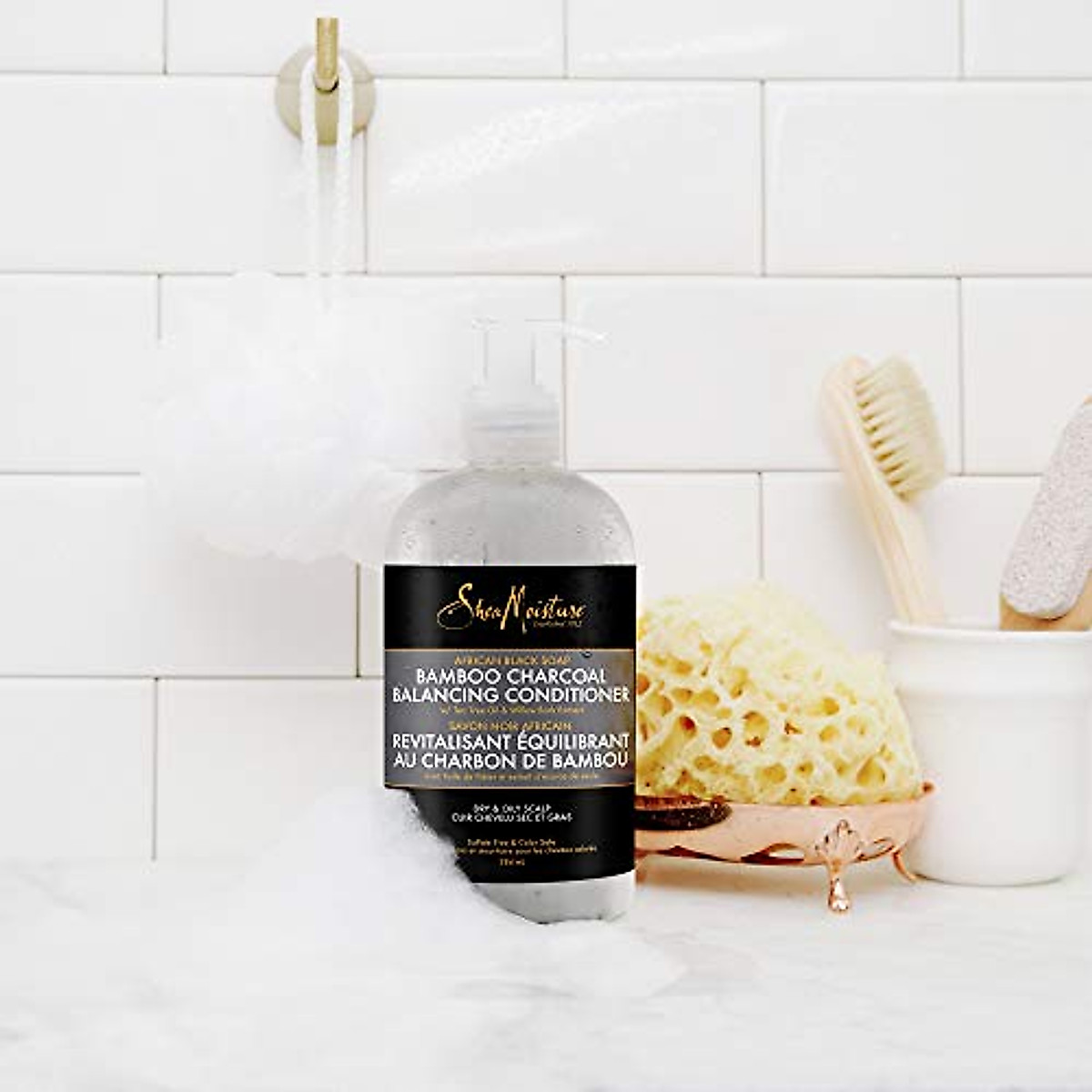 Shea Moisture Moisture African Black Soap Bamboo Charcoal Deep Balancing Conditioner Unisex Conditioner 13 Fl Oz (Pack of 1)