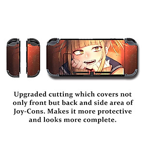 GilGames Cover Decals for Nintendo Switch, Vinyl Stickers Protector Wrap Full Set Skin Protective Faceplate Console Dock