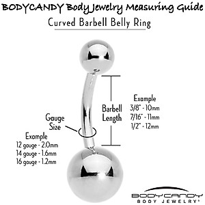 Body Candy Womens Steel Navel Ring Piercing Lucky Lips St Patricks Day Shamrock Heart Double Mount Belly Button Ring