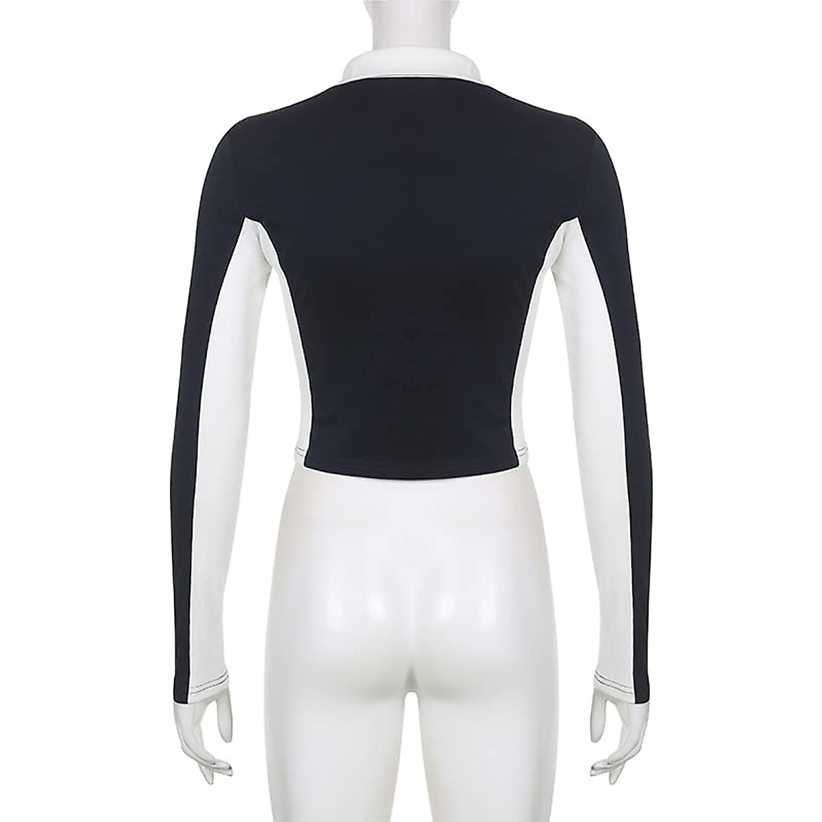 XPONNI Zip Up Jacket Blokecore Clothes Womens Jackets Lightweight Trendy Y2k Jacket Cropped Jacket Women (L)