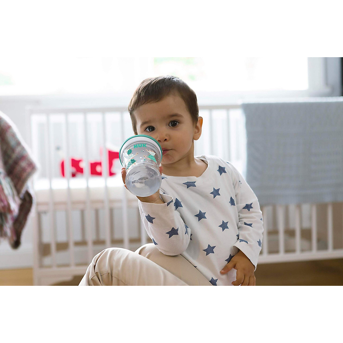 NUK Evolution Straw Cup, 8 oz,2 Count (Pack of 1), Colors may vary