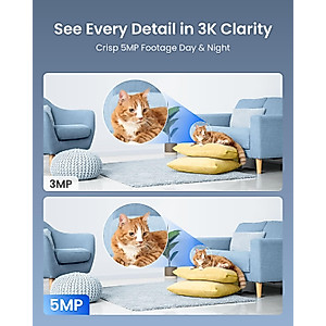 REOLINK Cameras for Home Security, 4MP HD Plug-in Security Camera Indoor Wireless, 2.4/5Ghz WiFi, Pan Tilt, Night Vision, Baby Monitor/Pet Camera, Home Cameras with App for Phone, E1 Pro (2 Pack)