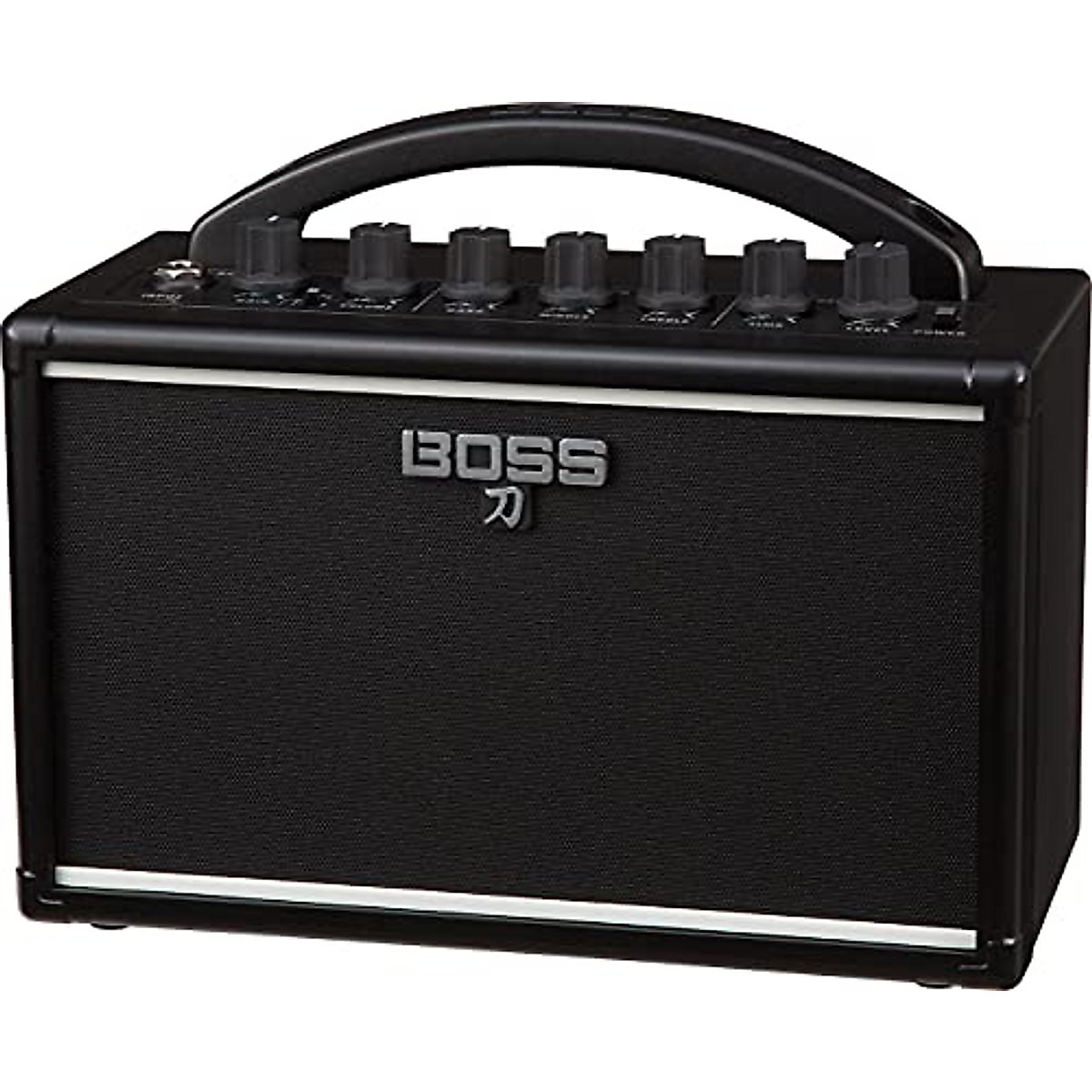 Boss Katana Mini Guitar Combo Amplifier Bundle with Instrument Cable and 3-Pack Picks