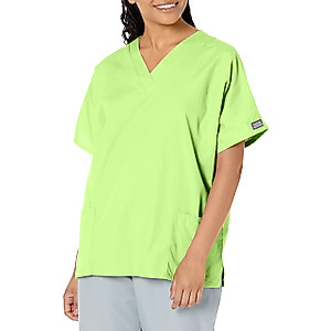 Cherokee Women's V Neck Scrubs Shirt, Lime Green, XXX-Large