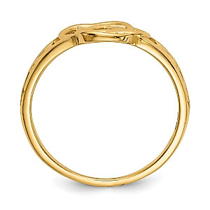 IceCarats 14K Yellow Gold Ladies Celtic Love Knot Ring Size 6