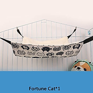 FLAdorepet 3 Pieces Guinea Pig Rat Cage Hammock Small Animal Hanging Bed for Ferret Sugar Glider Chinchilla Puppy and Cat (13.7 * 13.7inch, 3 Packs)
