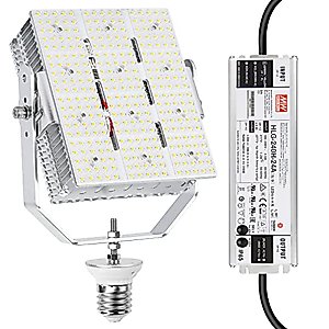 240W LED Parking Lot Retrofit Kit 34800LM ETL DLC Replace 1000W MH HPS HID Shoebox LED Retrofit Lights AC100-277V 5000K E39 Base for Outdoor Tennis Court Canopy Flood Street Area Lighting Fixture